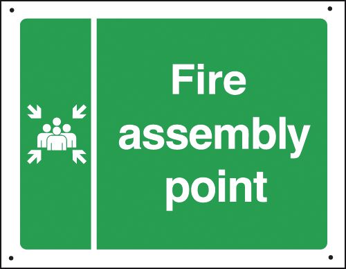 Fire Assembly Point Assembly Vandal-Resistant Signs | Seton